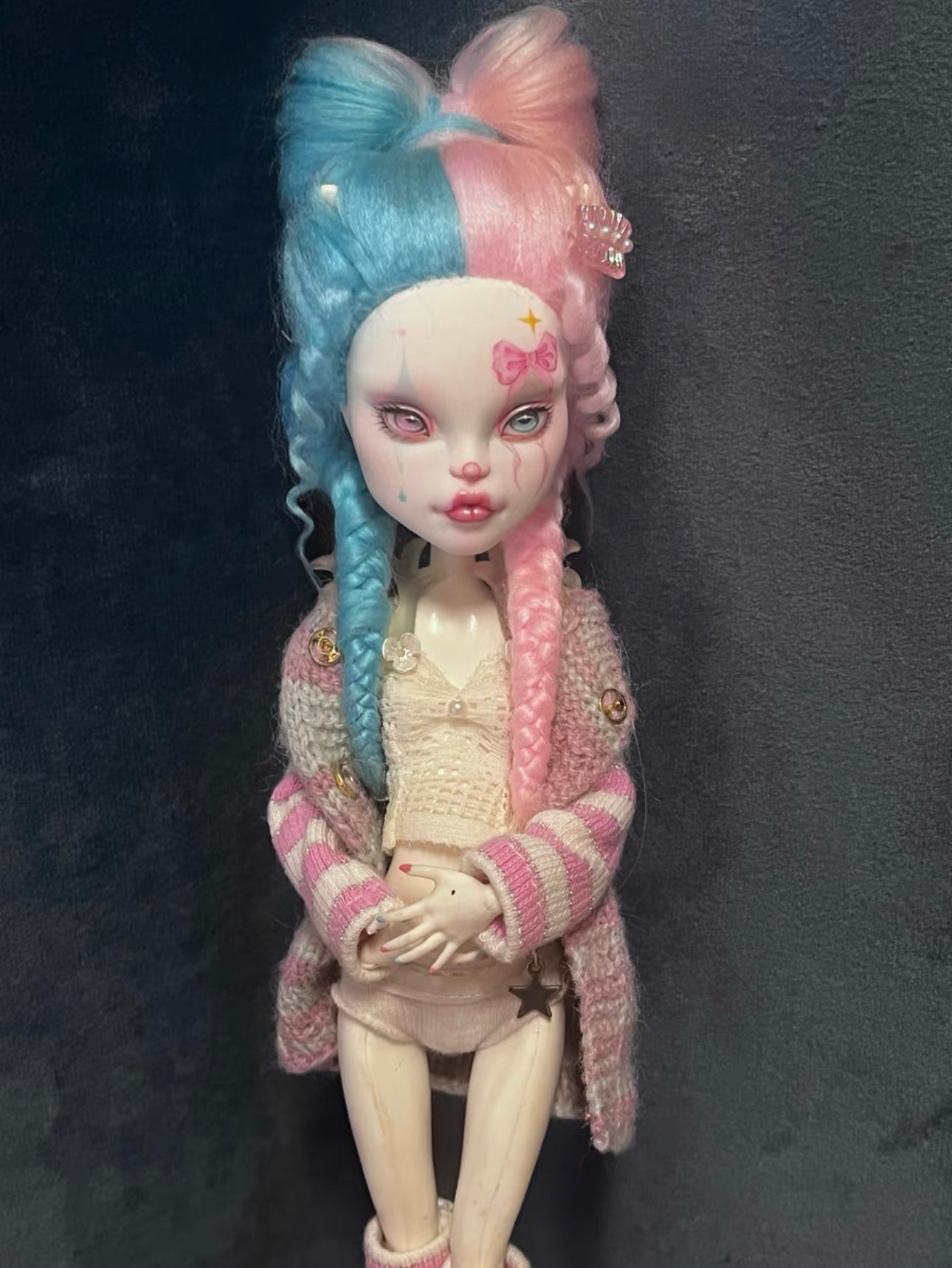 MONSTER HIGH DOLL OOAK CUSTOM，MONSTER HIGH DOLLS REPAINT,FRANKIE,DRACU ...