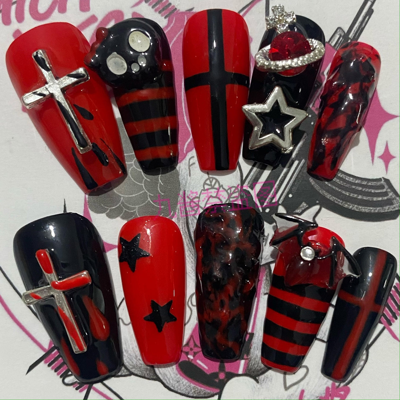 Monster High Press On Nails,art nails 01 – Edelweiss Day