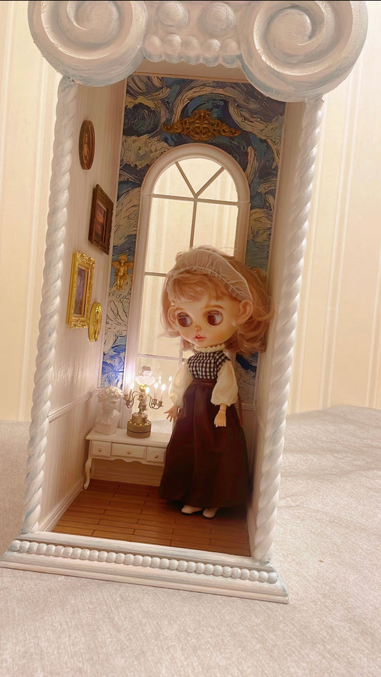 Blythe/BJD dollhouse dioramaroom French room box DOLLSHOWCASE/DISPLAYC ...